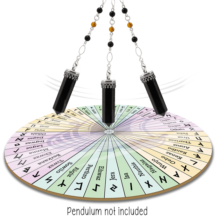 Runes Pendulum Chart - 8 inch Aluminum - Ask Your Pendulum