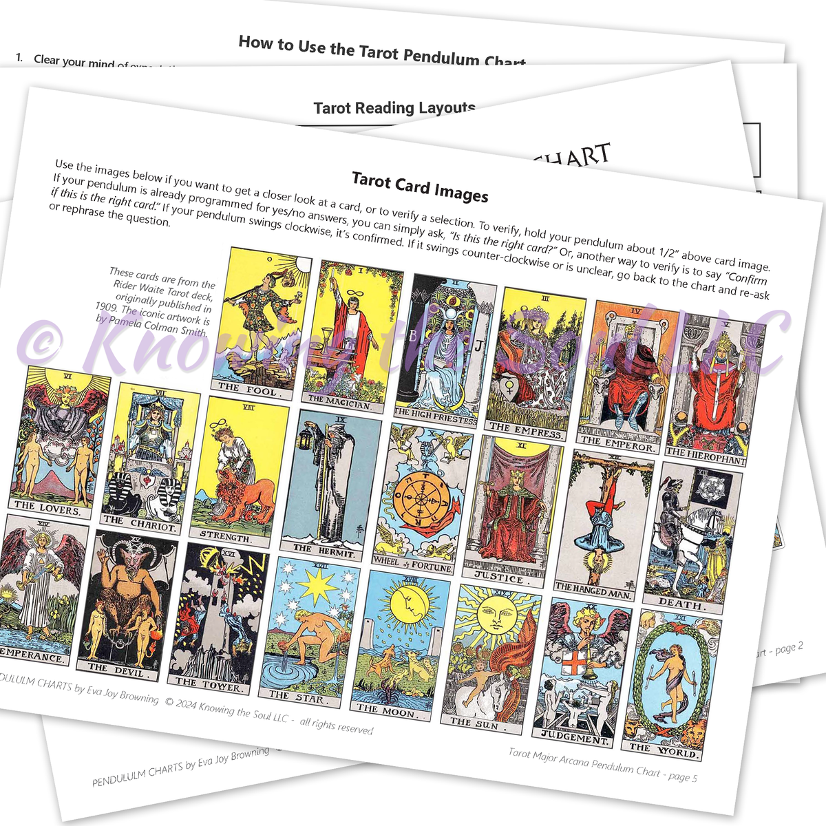 Printable Tarot Pendulum Chart - Digital Download - New and Improved ...