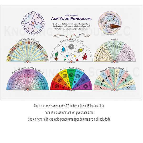 The Ultimate All-in-One Pendulum Cloth Mat - Includes 7 Pendulum Chart ...